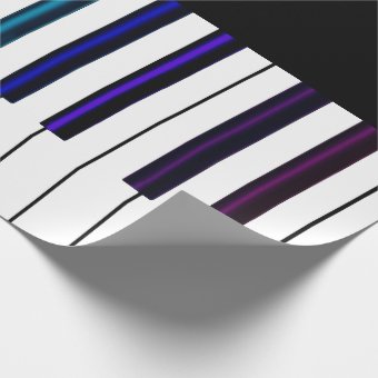 Cool Dark Psychedelic Piano Keys Wrapping Paper | Zazzle