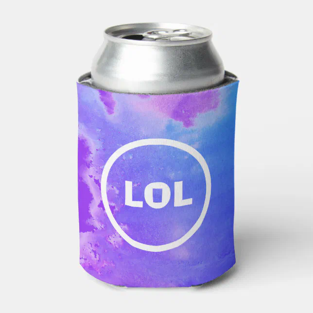 Cool drip dye can cooler add your own TEXT | Zazzle
