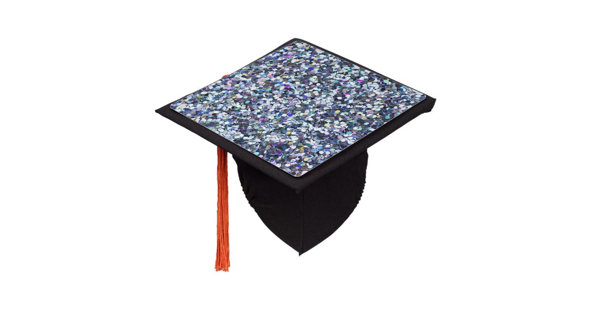 Cool Elegant Colorful Sequins Graduation Cap Topper | Zazzle