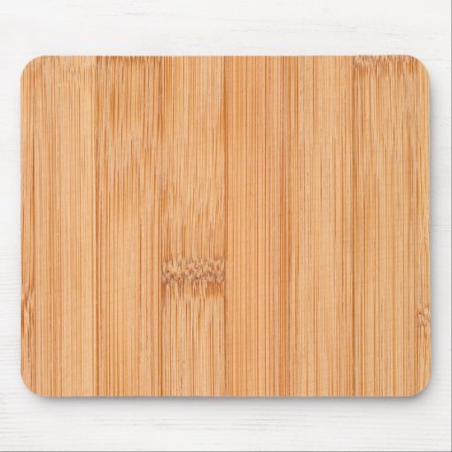 Cool elegant light brown bamboo wood print mouse pad | Zazzle