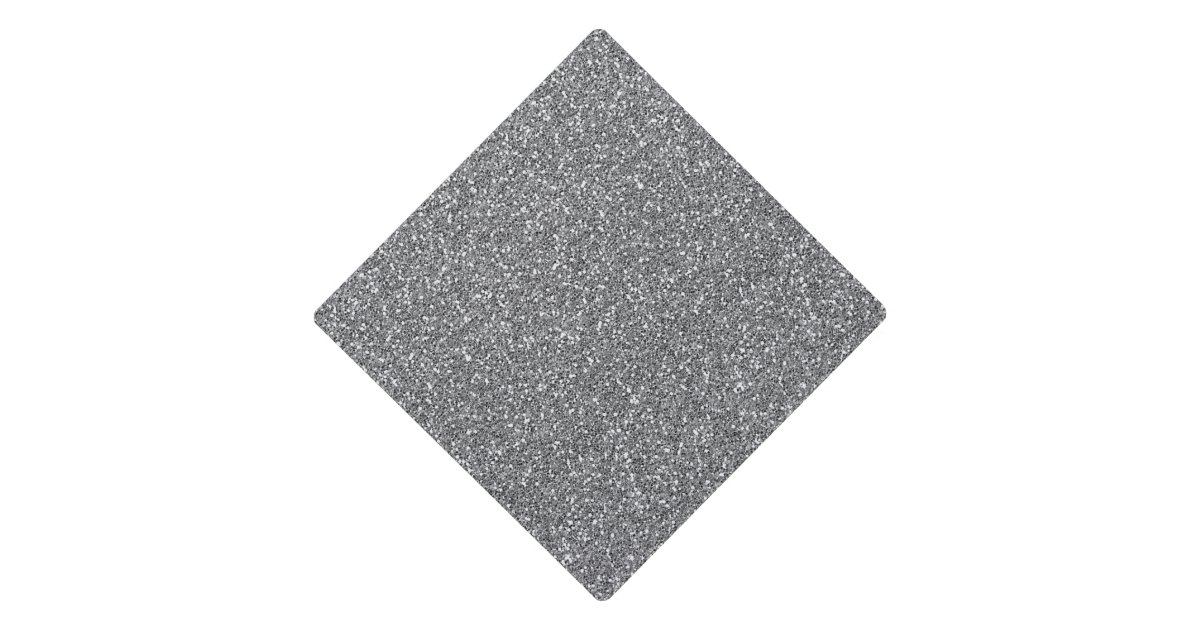 Cool Elegant Silver Glitter Graduation Cap Topper | Zazzle