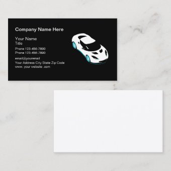 Cool Exotic Car Sales Broker Business Card | Zazzle