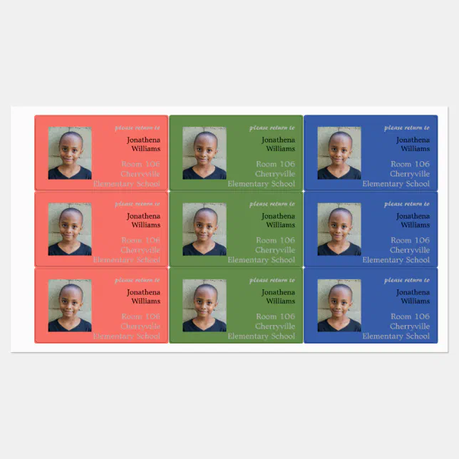 Cool Family Stylish Fab Photo Collage Kids' Labels | Zazzle