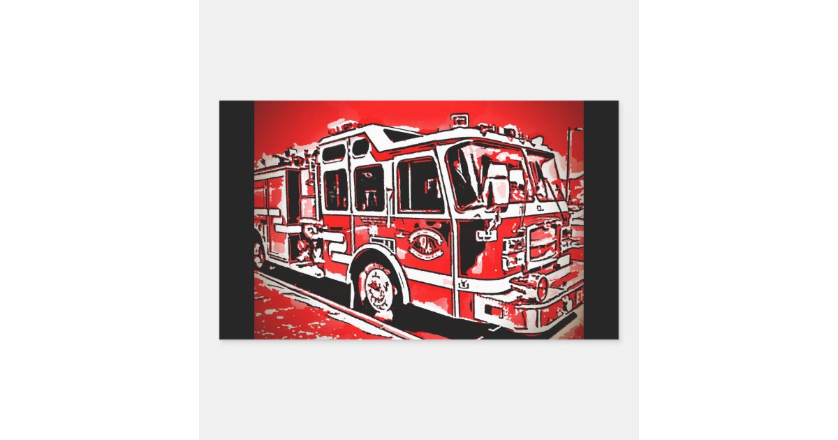Cool Fire Truck Stickers | Zazzle