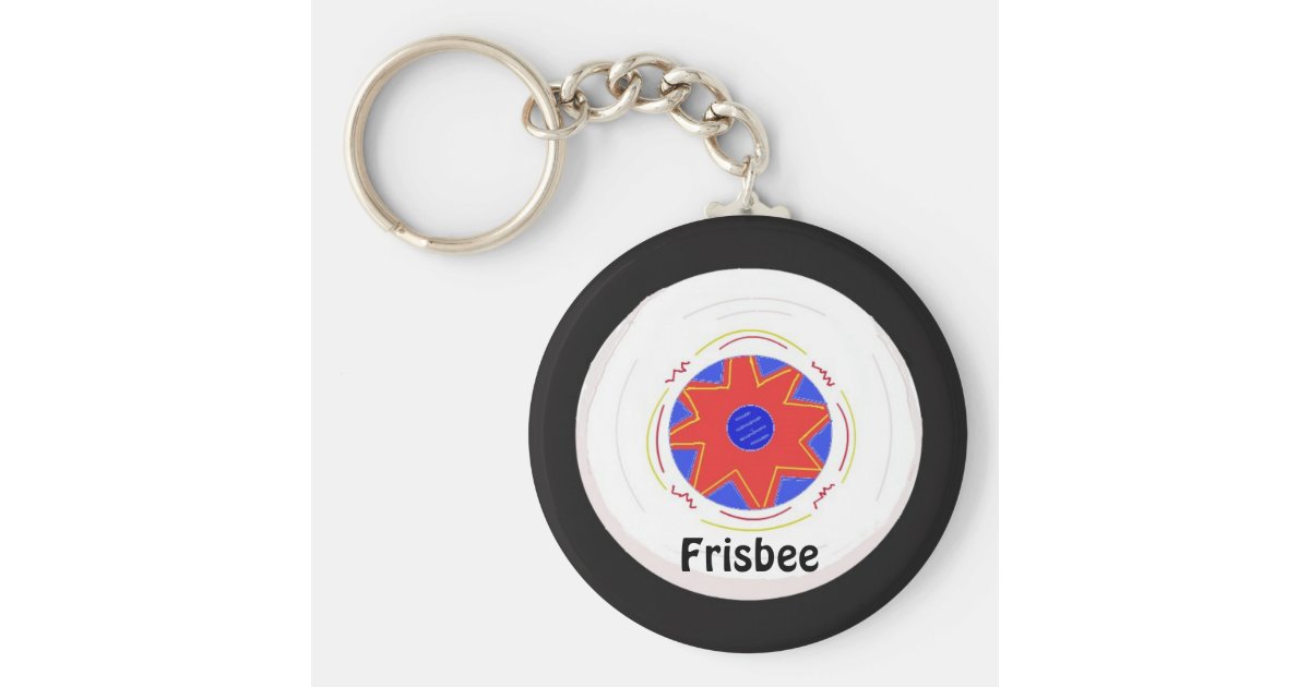 Cool Frisbee Design Keychain | Zazzle.com
