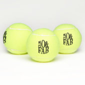 Cool Fun 50 & Fab Birthday Tennis Balls | Zazzle