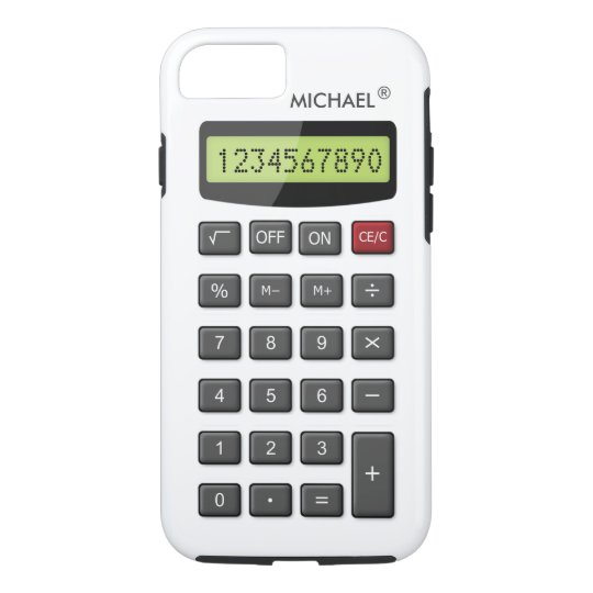 Cool Fun Calculator Pattern with Custom Text Case-Mate iPhone Case ...
