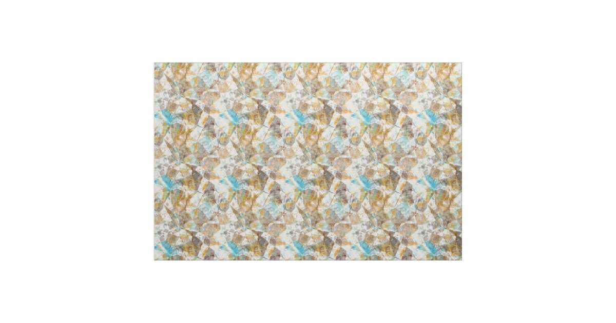 Cool Funky Modern Retro Polygon Mosaic Pattern Fabric | Zazzle