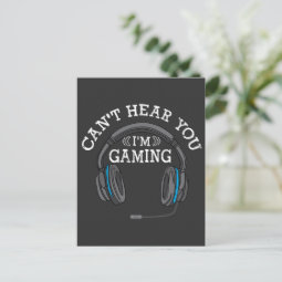 Cool Gamer Headphones Nerd Pro Im Gaming Gift Postcard | Zazzle