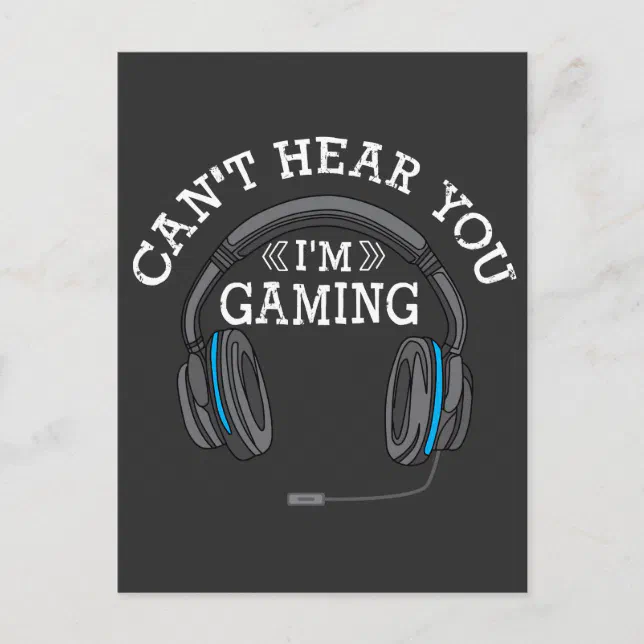 Cool Gamer Headphones Nerd Pro Im Gaming Gift Postcard | Zazzle