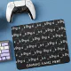 Cool Gamer Personalized Gaming Pattern BlacK Mouse Pad | Zazzle