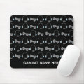 Cool Gamer Personalized Gaming Pattern BlacK Mouse Pad | Zazzle