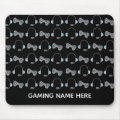 Cool Gamer Personalized Gaming Pattern BlacK Mouse Pad | Zazzle