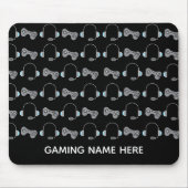 Cool Gamer Personalized Gaming Pattern BlacK Mouse Pad | Zazzle