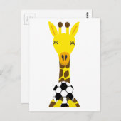 Cool Giraffe Playing Soccer Postcard | Zazzle