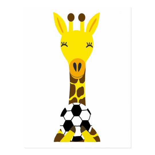 Cool Giraffe Playing Soccer Postcard | Zazzle.com