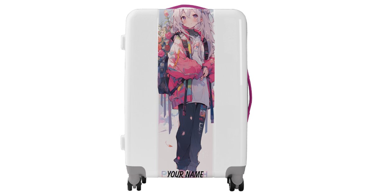 Cool girl anime kawaii Luggage Suitcase | Zazzle