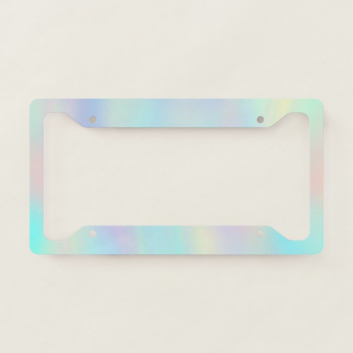Cool Girly Stylish Holographic License Plate Frame | Zazzle
