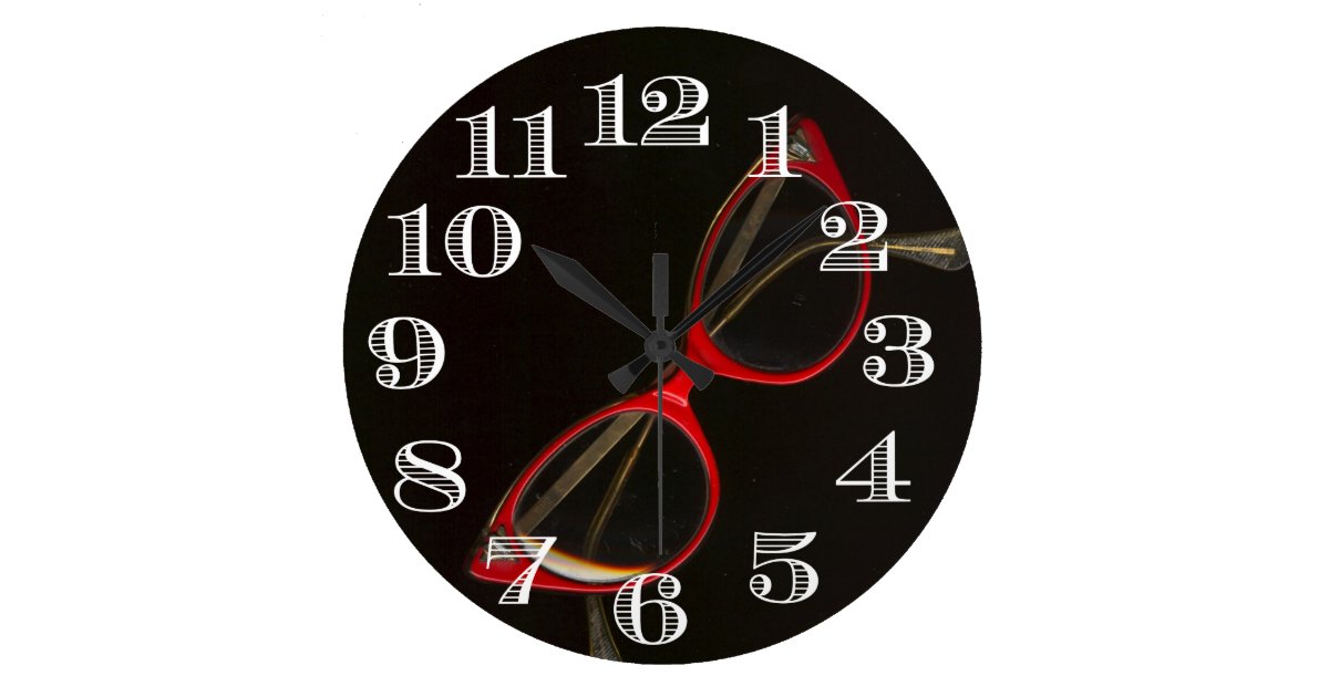 Cool Glasses Frames Clock Zazzle
