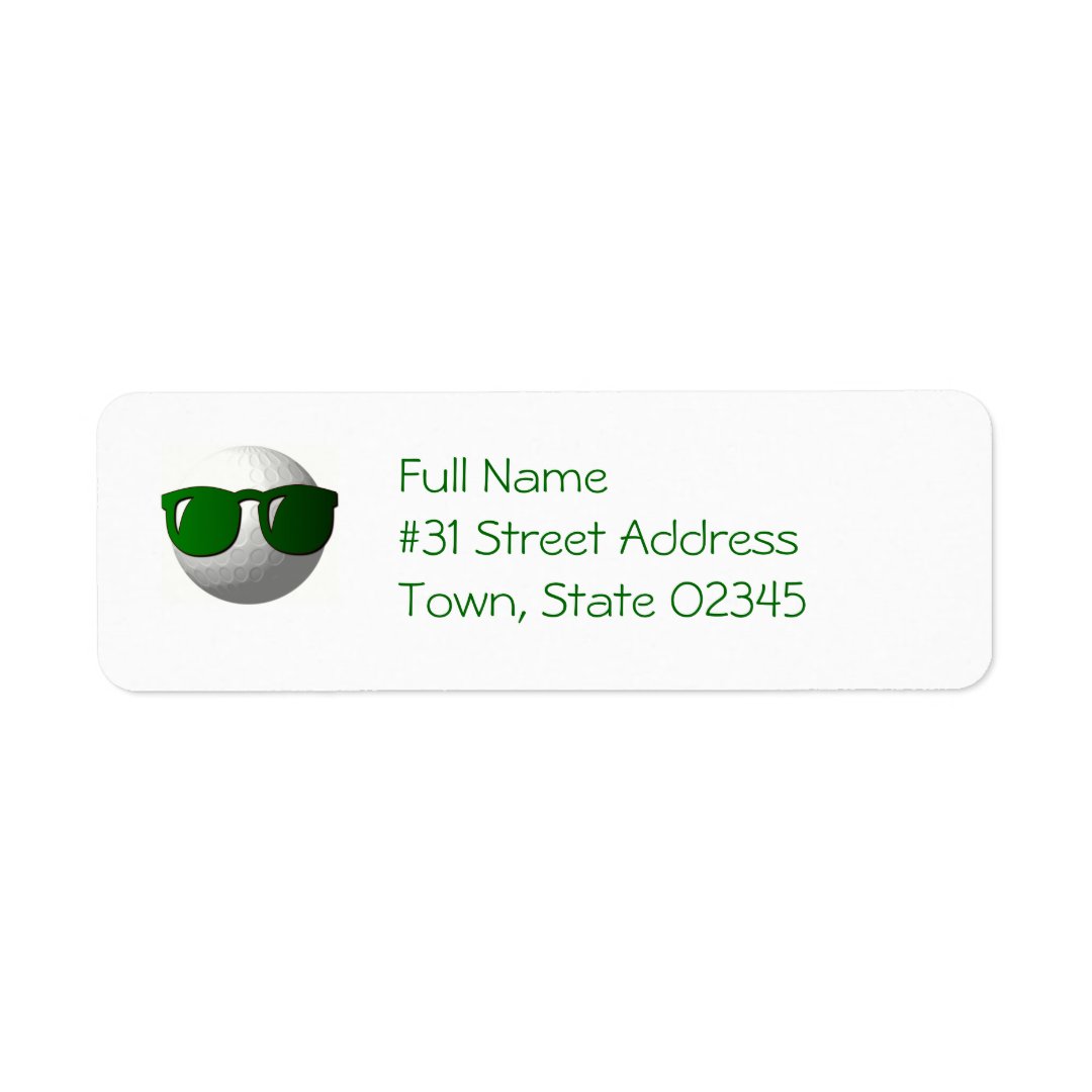 Cool Golf Ball Return Address Label | Zazzle