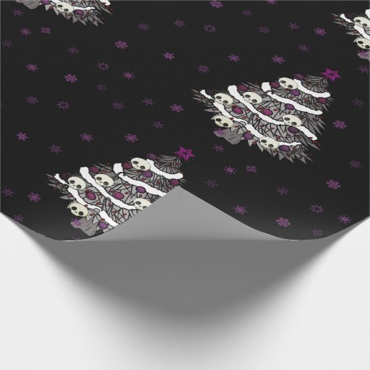 Cool Goth Design with Tree and Skulls Wrapping Paper | Zazzle.com