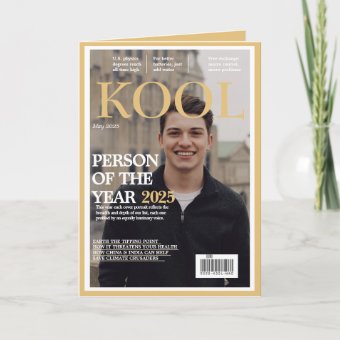 Cool Graduation Fake Magazine Cover for Graduate Card | Zazzle