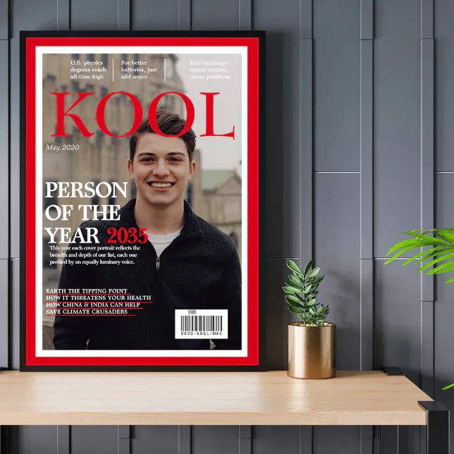 Cool Graduation Fake Magazine Cover Photo Poster | Zazzle