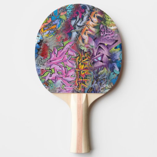 Cool Graffiti Street Art Abstract Ping Pong Paddle | Zazzle