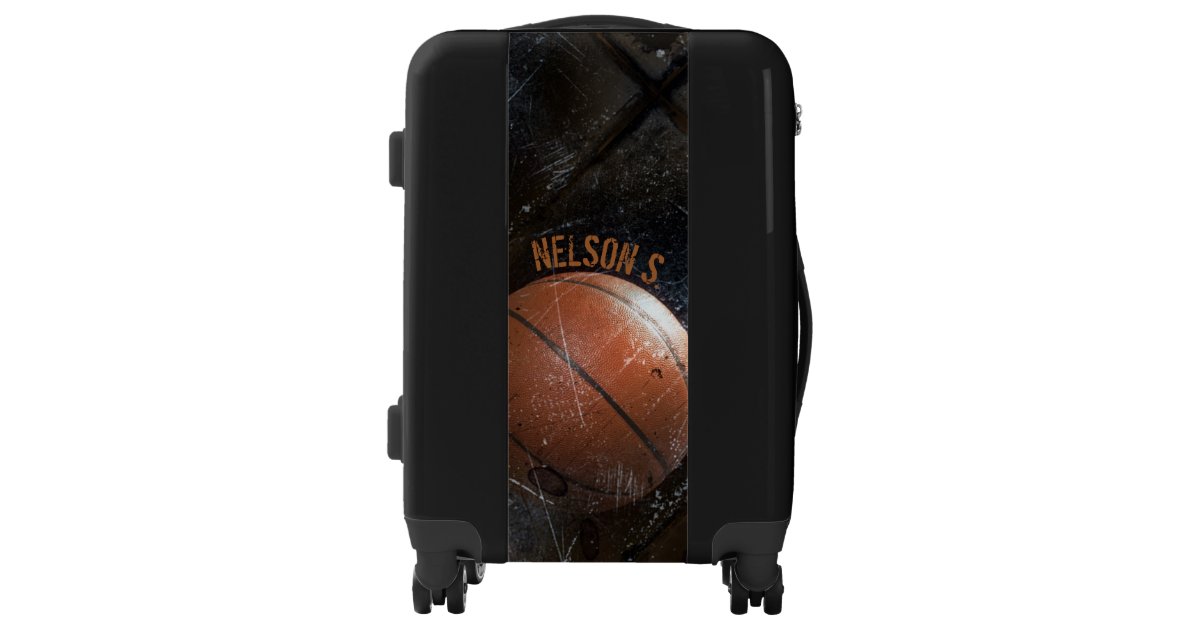 Cool Grunge Basketball Personalized Luggage | Zazzle