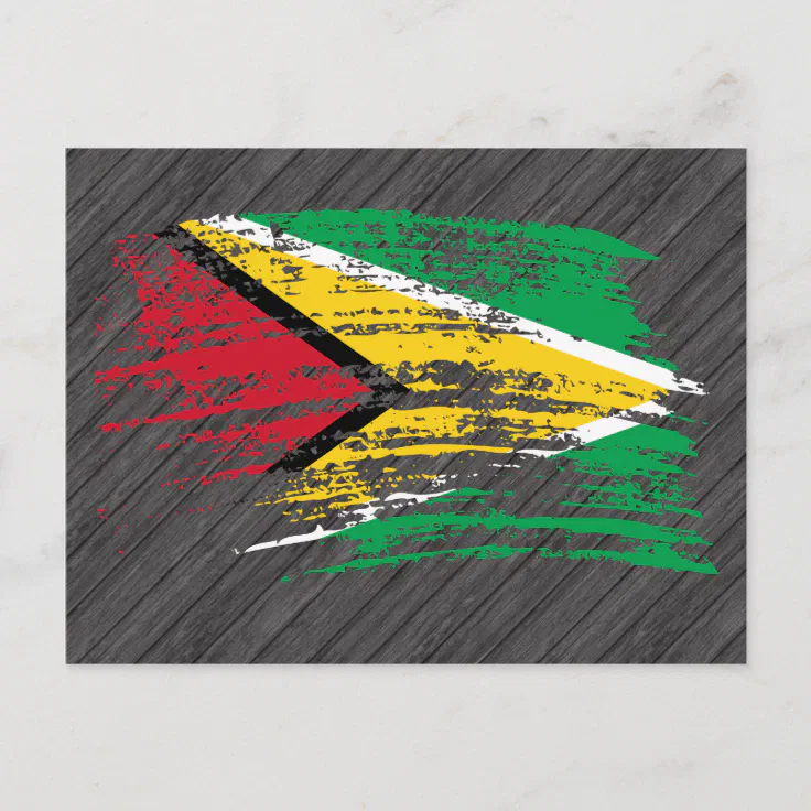 Cool Guyanese flag design Postcard | Zazzle