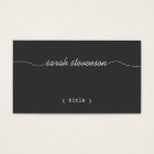 Cool Handwritten Script Simple Black Mini Mini Business Card | Zazzle.com