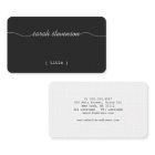Cool, Handwritten Script, Simple Black Writer Business Card | Zazzle