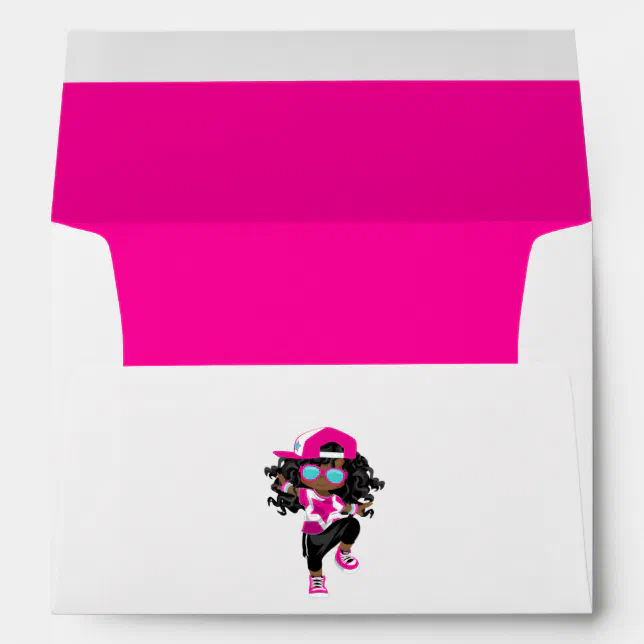 Cool Hip Hop African American Rap Girl Break Dance Envelope | Zazzle