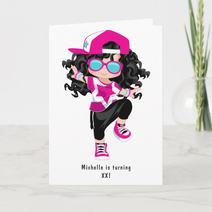 Cool Hip Hop Rap Girl Birthday Party Photo Invitation | Zazzle.com