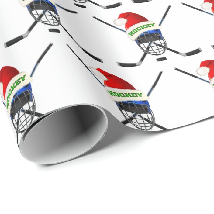 Cool Hockey Christmas Wrapping Paper or YOUR Image | Zazzle.com