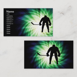 Cool Hockey Player Business Card | Zazzle