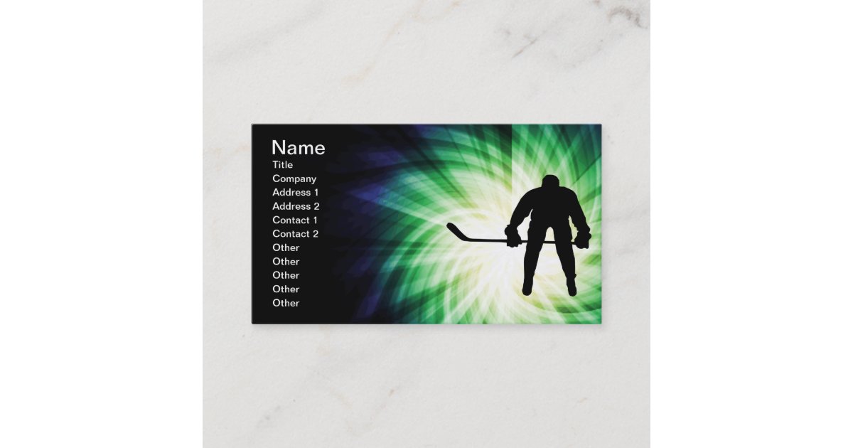 Cool Hockey Player Business Card | Zazzle