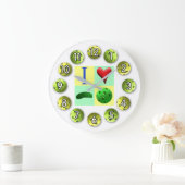 Cool I love Pickleball Clock | Zazzle