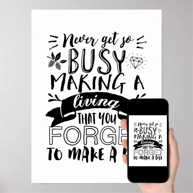 Cool Inspirational Quote Poster Live Life Fullest | Zazzle