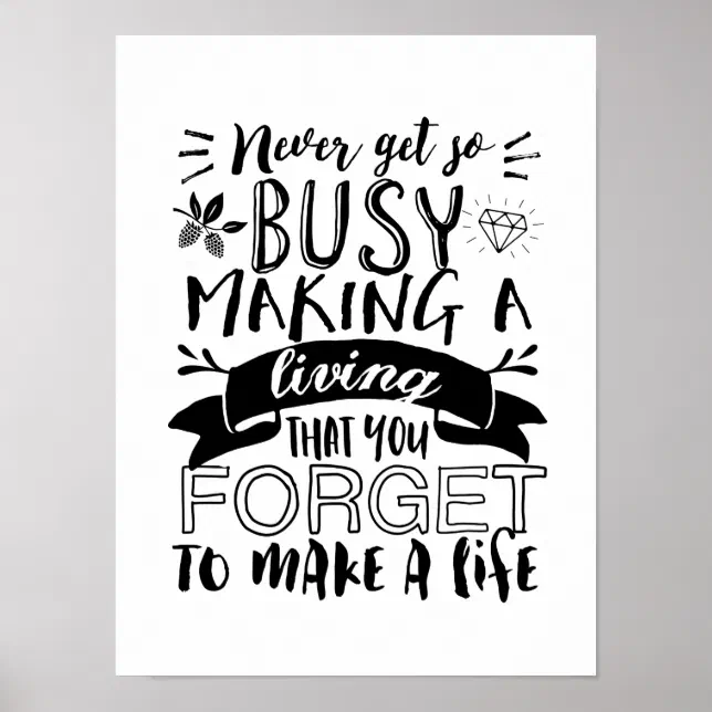 Cool Inspirational Quote Poster Live Life Fullest | Zazzle