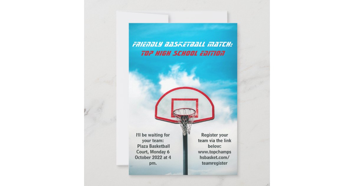 cool invitation postcard: highschool tournament | Zazzle