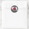 Cool Japanese flag design Classic Round Sticker | Zazzle