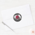 Cool Japanese flag design Classic Round Sticker | Zazzle