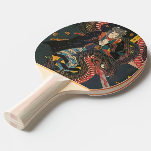 Cool Japanese Giant Snake Monster Ping Pong Paddle | Zazzle