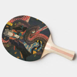 Cool Japanese Giant Snake Monster Ping Pong Paddle | Zazzle