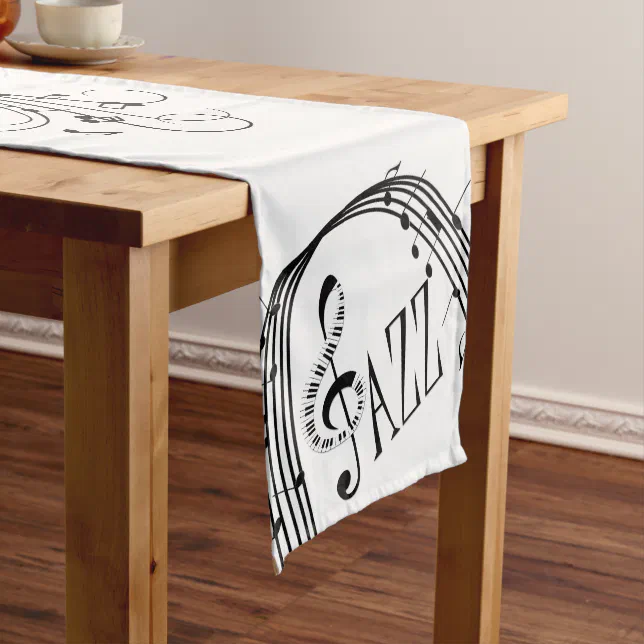 Cool Jazz Music Medium Table Runner | Zazzle