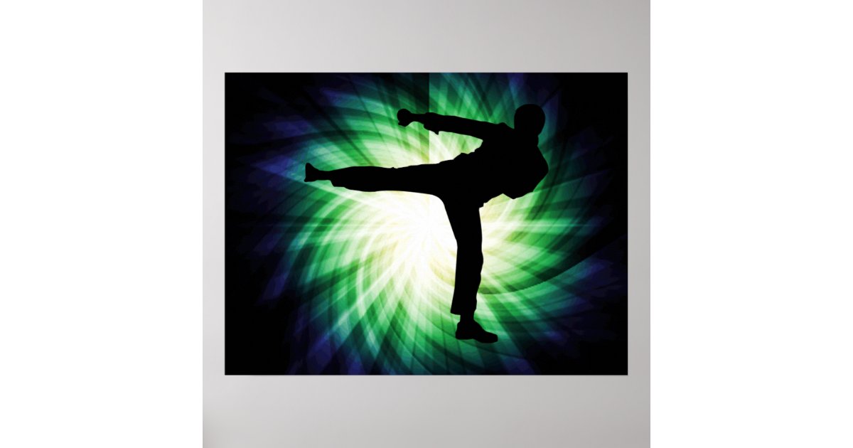 Cool Karate Kick Poster | Zazzle