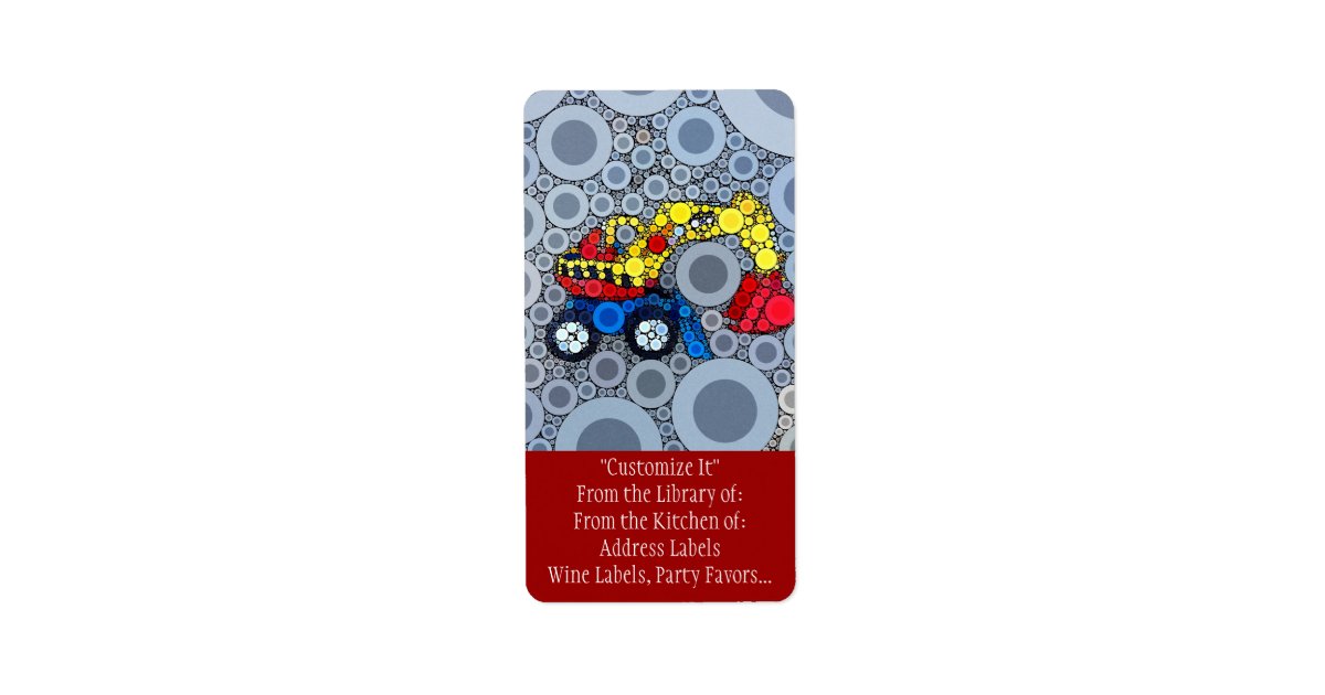 Cool Kids Construction Truck Excavator Digger Label | Zazzle