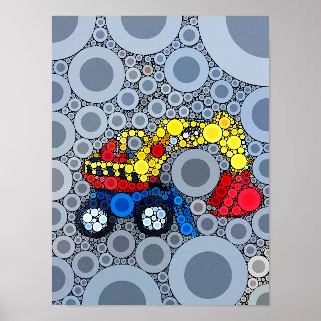 Cool Kids Construction Truck Excavator Digger Poster | Zazzle