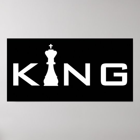 Cool King Typography Chess Player Poster | Zazzle.com